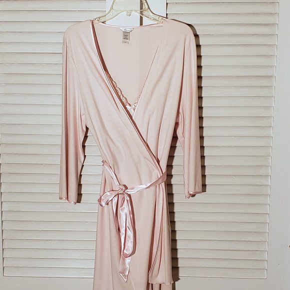 Adonna | Intimates & Sleepwear | Nwot Adonna Pink Lace Cotton Nightgown ...
